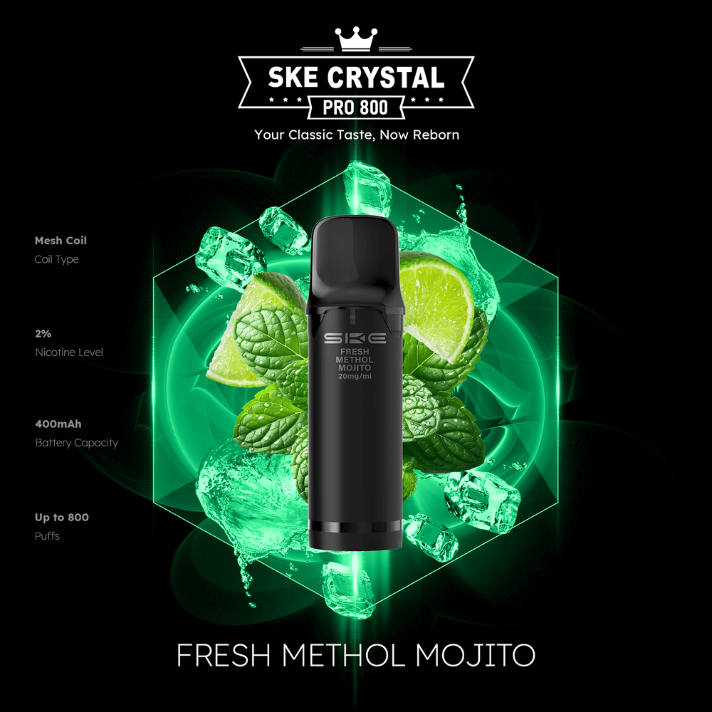 Crystal 800 Pro Pods Fresh Menthol Mojito 20 mg 2Stk Elfa geeignet ...